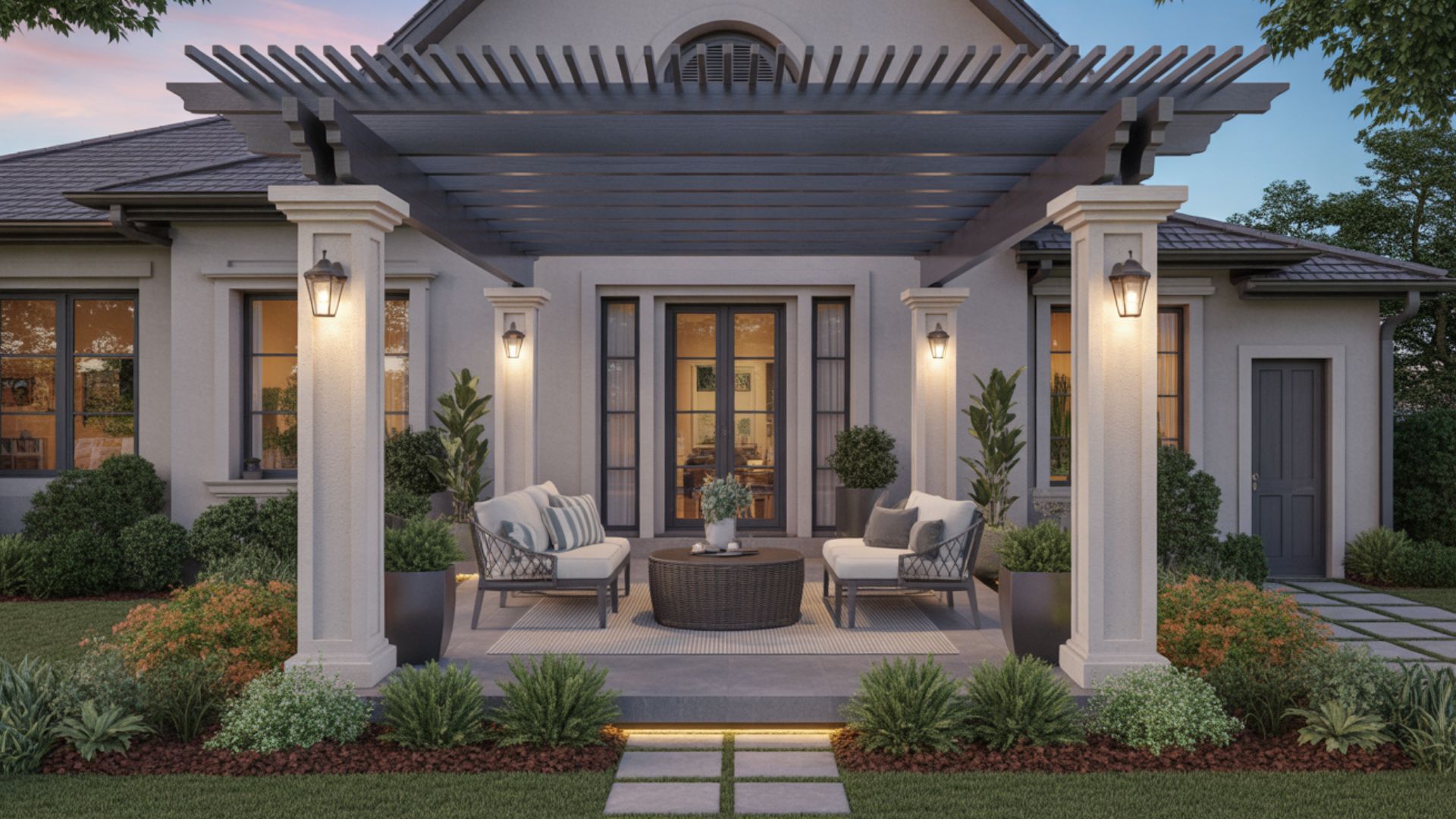 27+ Front Patio Cover Ideas To Enhance Curb Appeal Outdoor